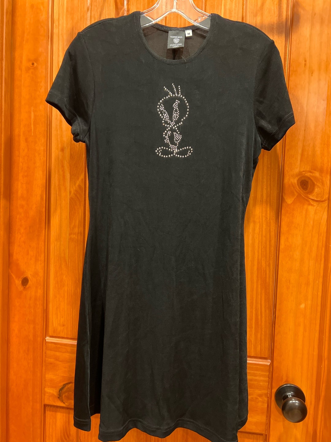 Vintage 1995 Warner Bros. Tweety Bird Dress-black/silver-size Medium - Etsy