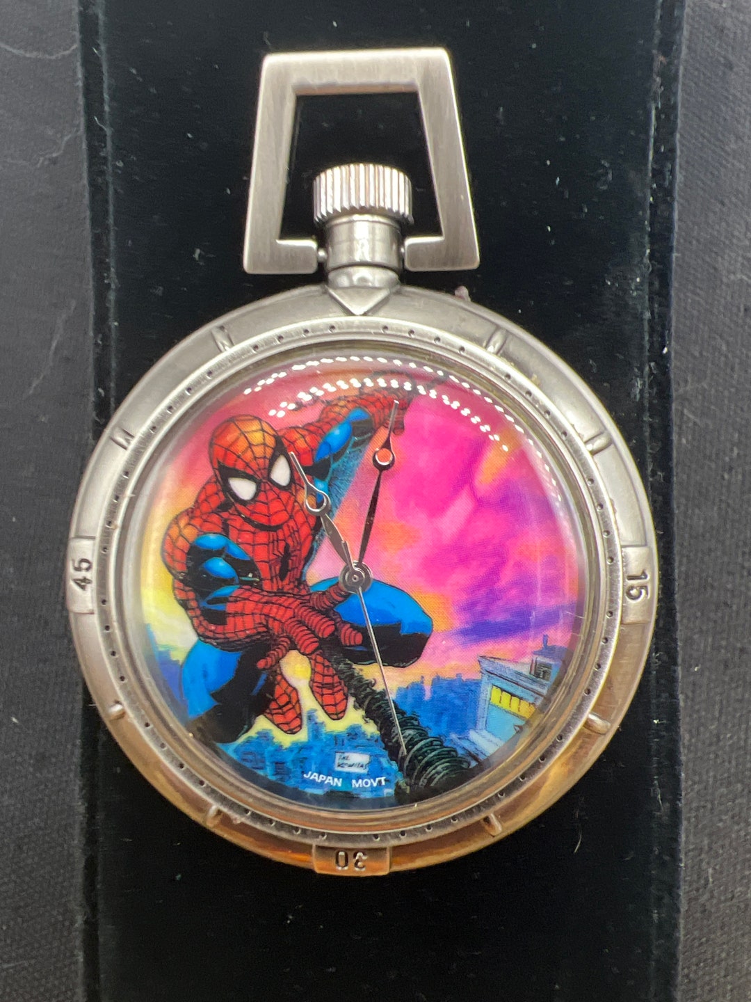 1997 Artwatch Marvel Comics Spider-man Pocket Watch With - Etsy