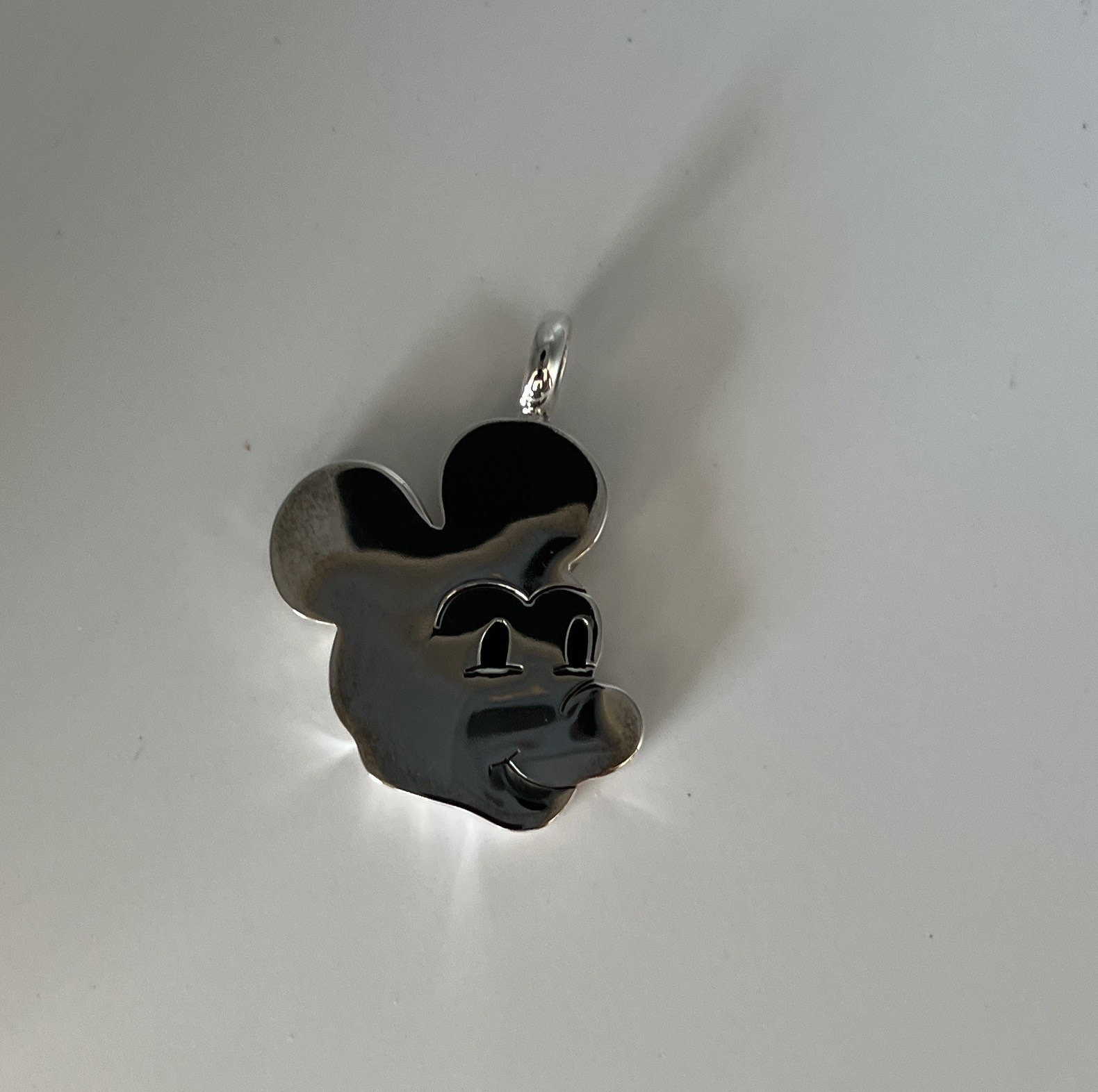Sterling Silver Mickey Mouse Pendant - Etsy