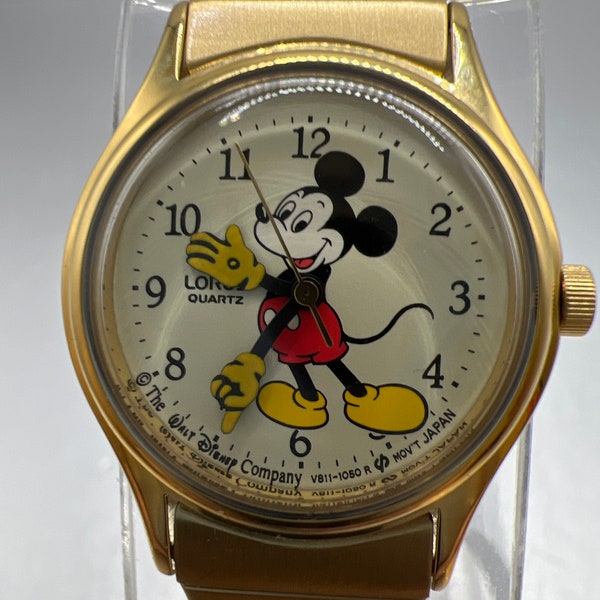 Lorus Gold Mickey Mouse Watch - Etsy