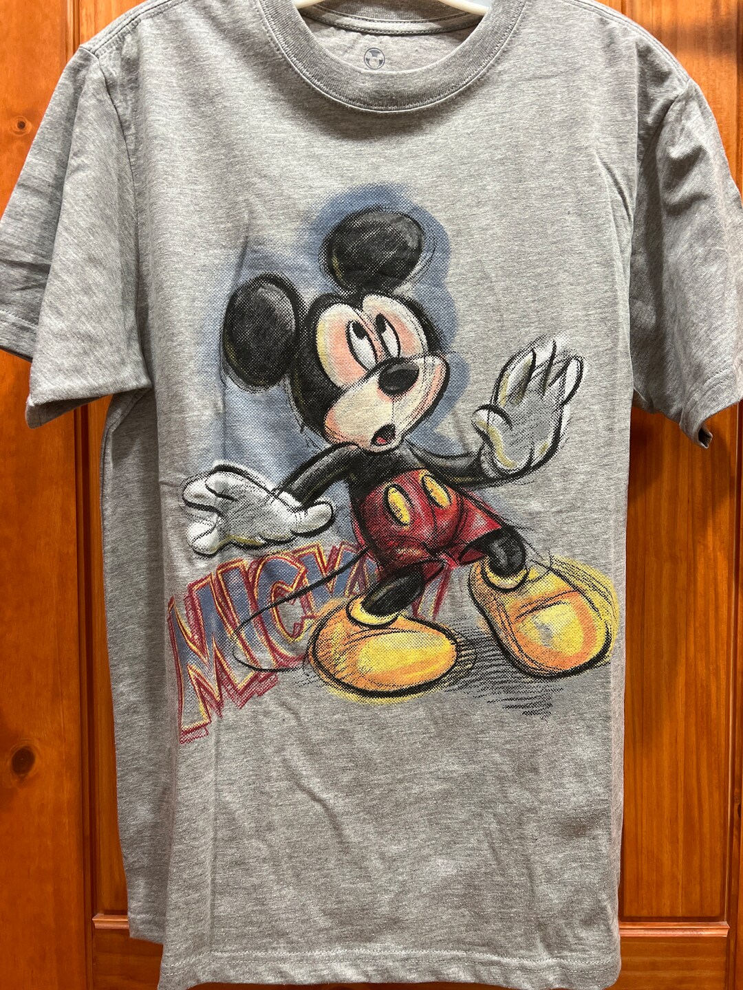 Vintage Disney Scared Mickey Mouse-t Shirt-gray-adult Small - Etsy Canada