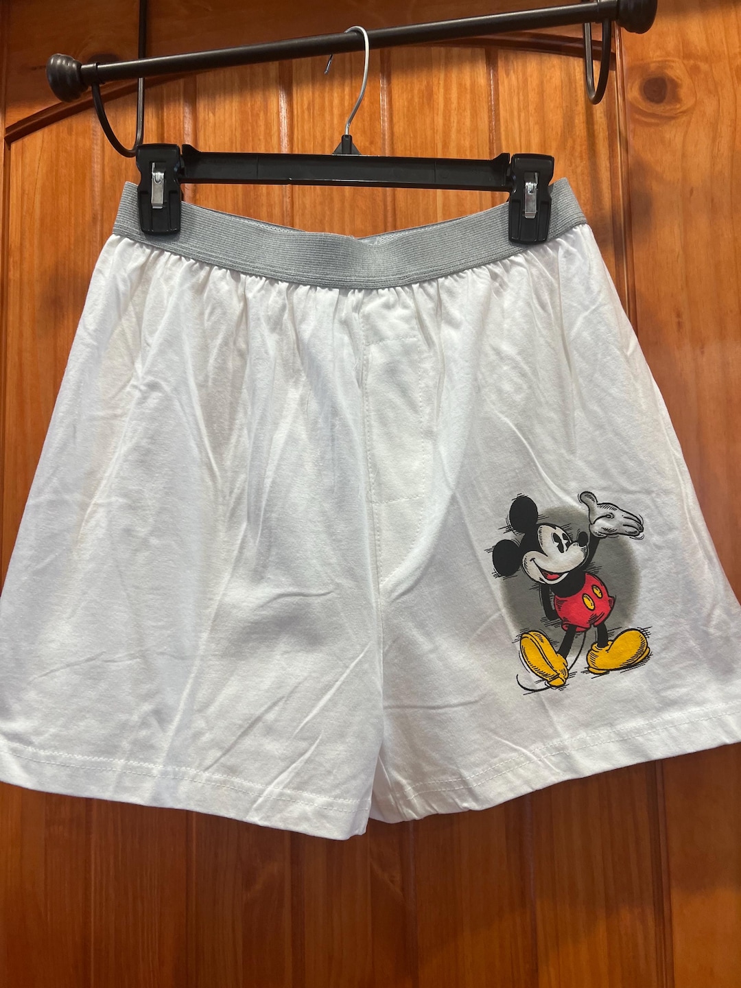 Vintage Walt Disney World Mickey Mouse Boxers-white-adult Medium - Etsy