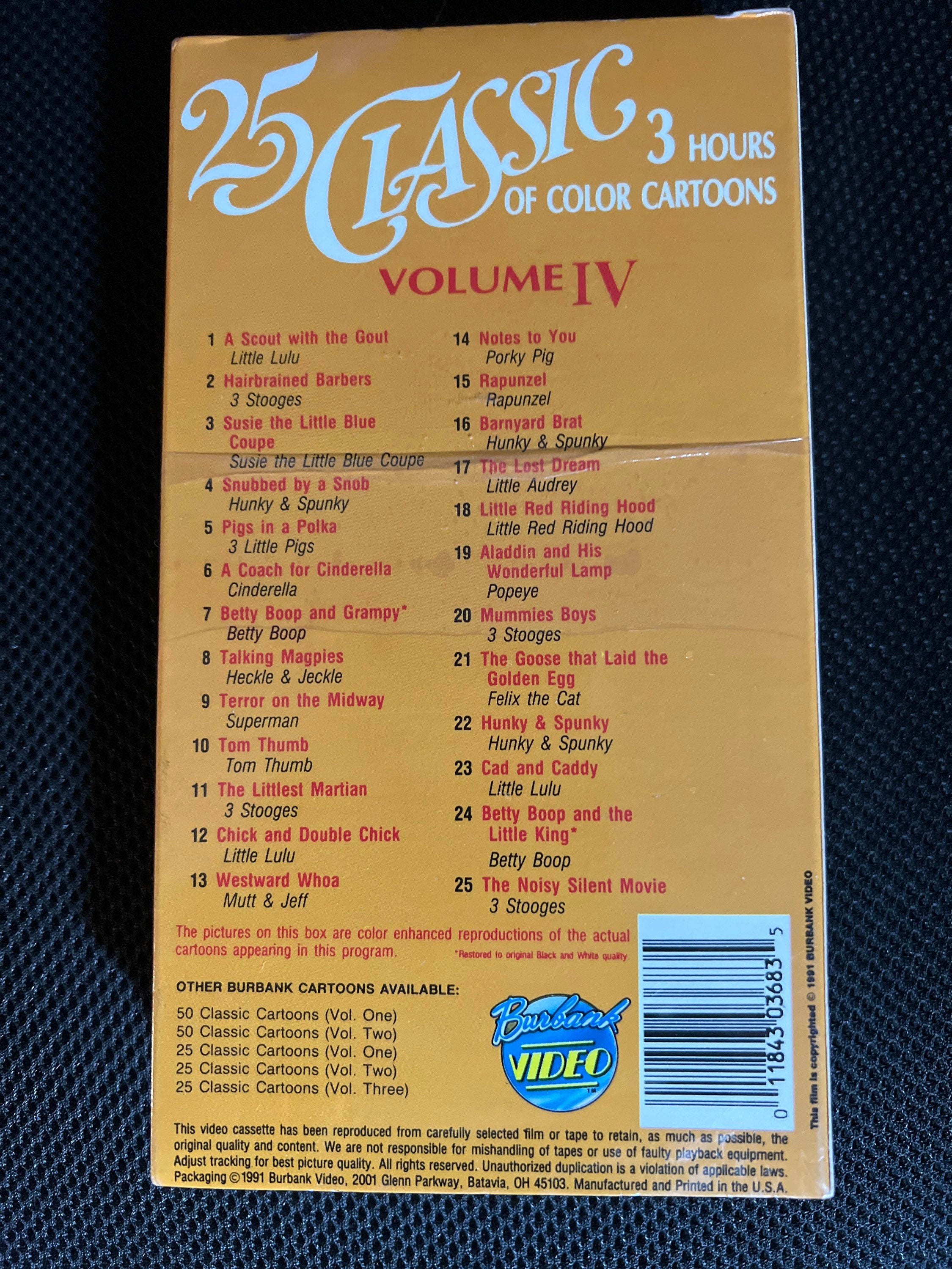 Vintage VHS 25 Classic Cartoons-3 Hours - Etsy