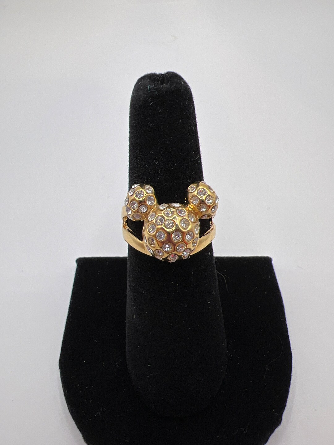 Vintage Gold Mickey Icon Ring-crystals-size 6 - Etsy