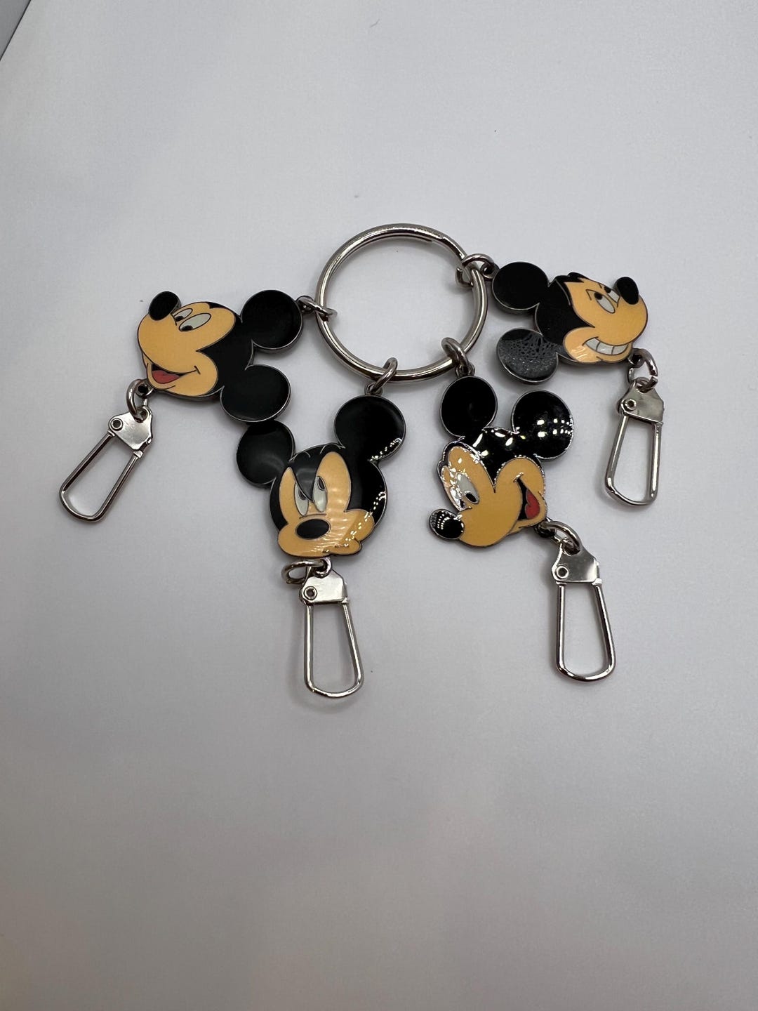 Vintage Disney Mickey Mouse Key Ring - Etsy