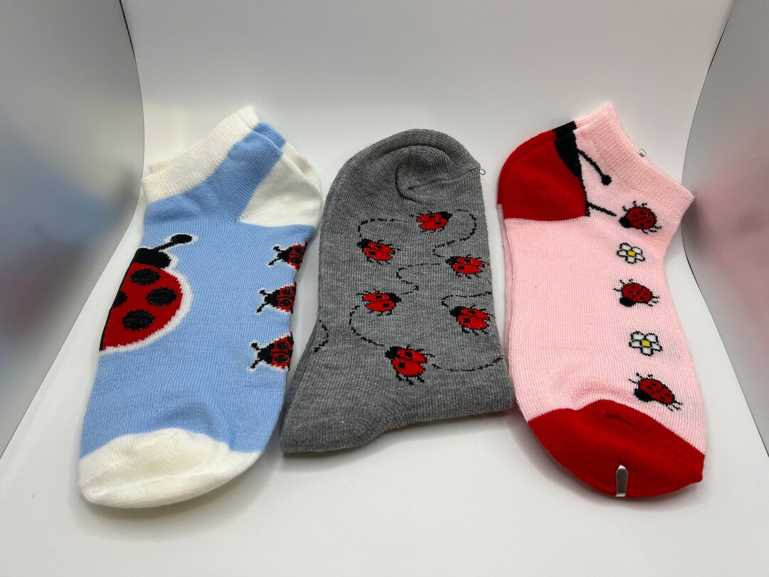 Vintage Lady Bug Socks 5 Pair - Etsy