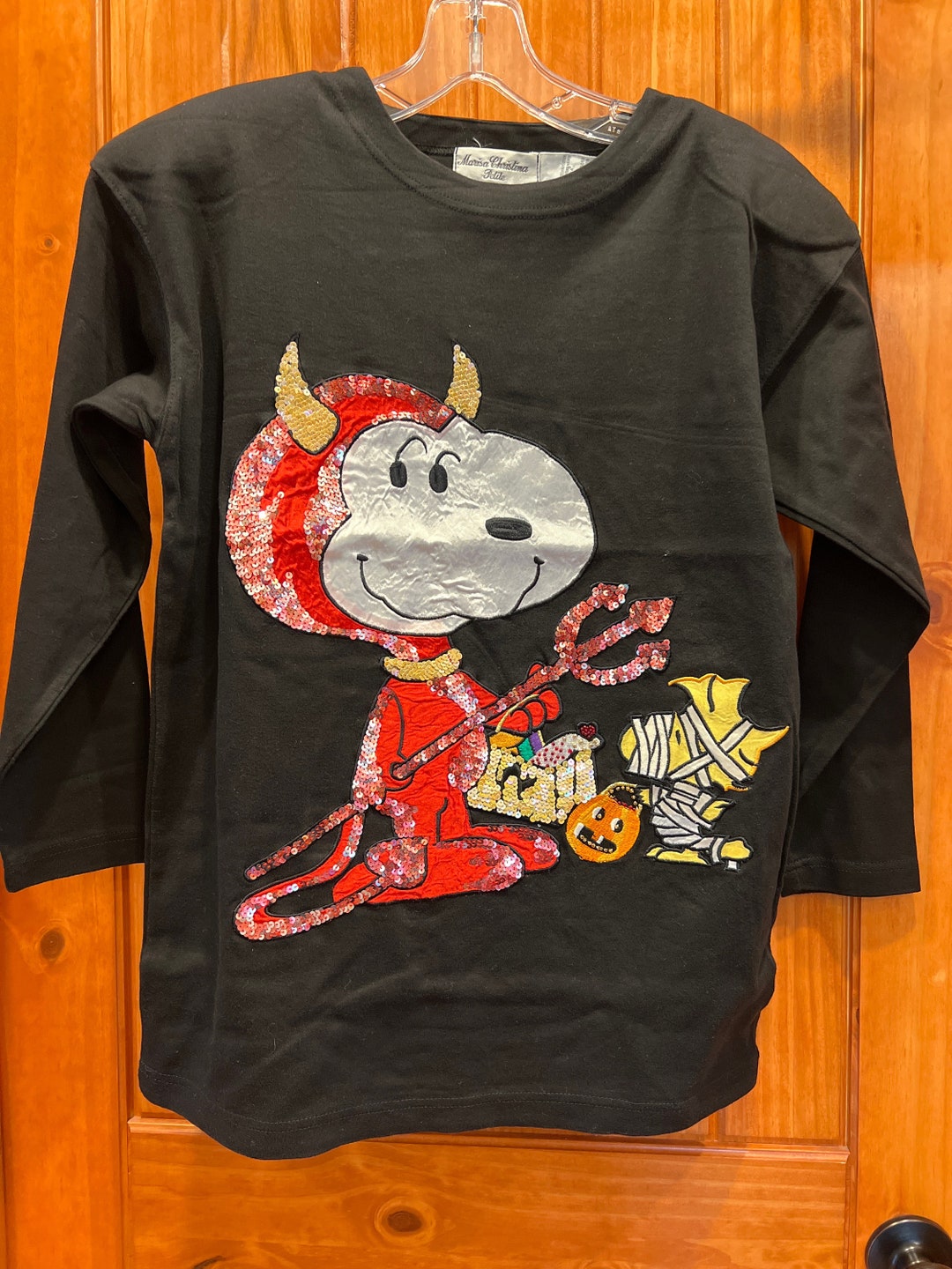 Vintage Marisa Christina Snoopy Dressed as a Devil Applicaid Halloween ...