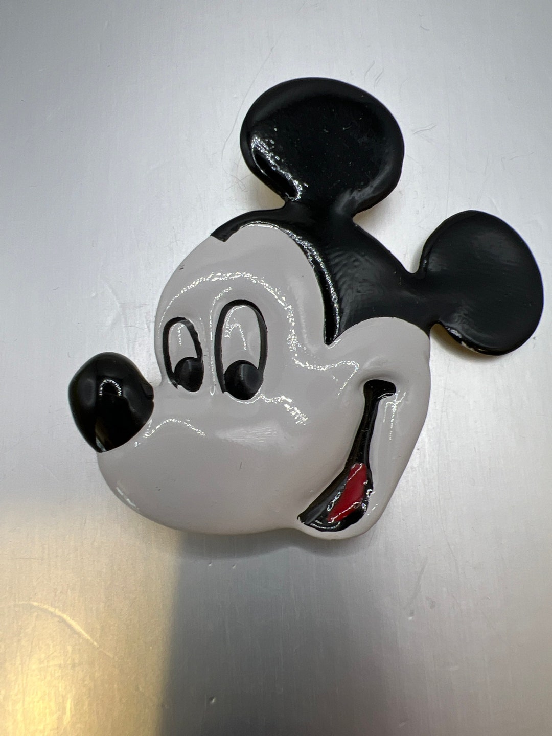 Large Enamel Mickey Mouse Brooch/pin - Etsy