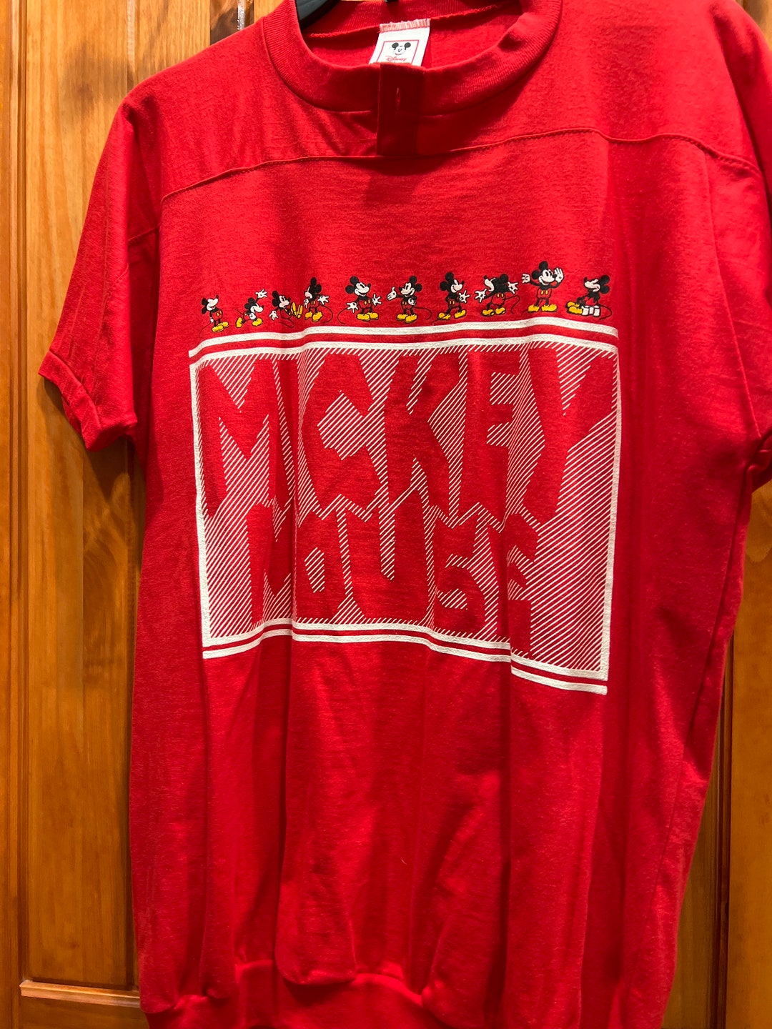 Vintage 80s Mickey Wear Mickey Mouse Shirt-red-adult Medium - Etsy