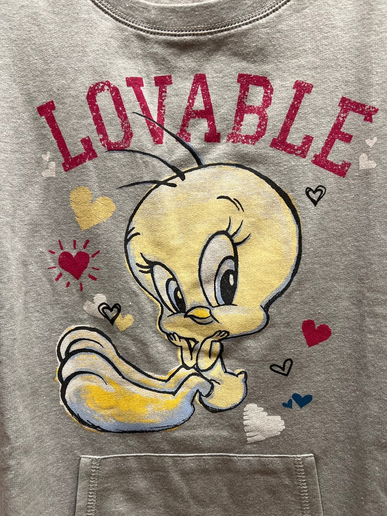 Looney Tunes Tweety Bird Nightshirt-grey-adult Medium - Etsy