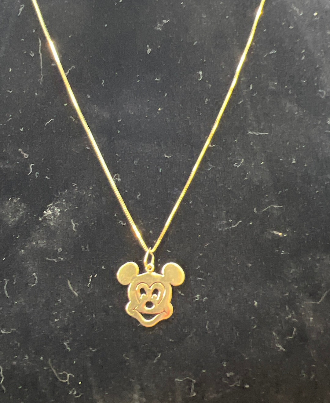 Gold Mickey Mouse Head Necklace - Etsy