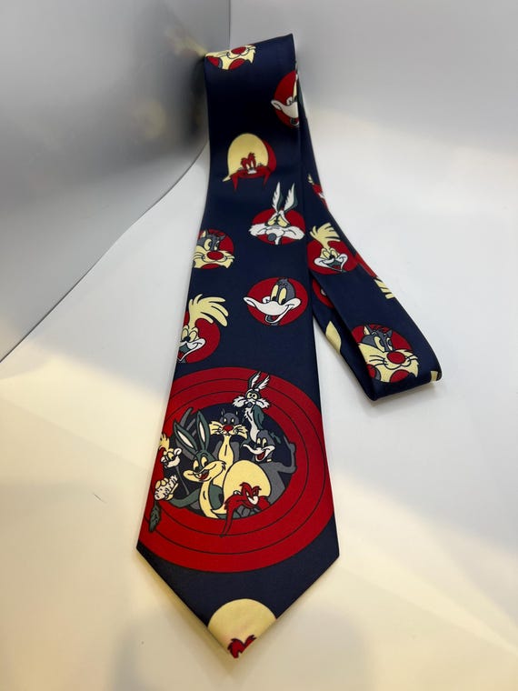Vintage Looney Tunes Character Necktie-100% silk - Gem