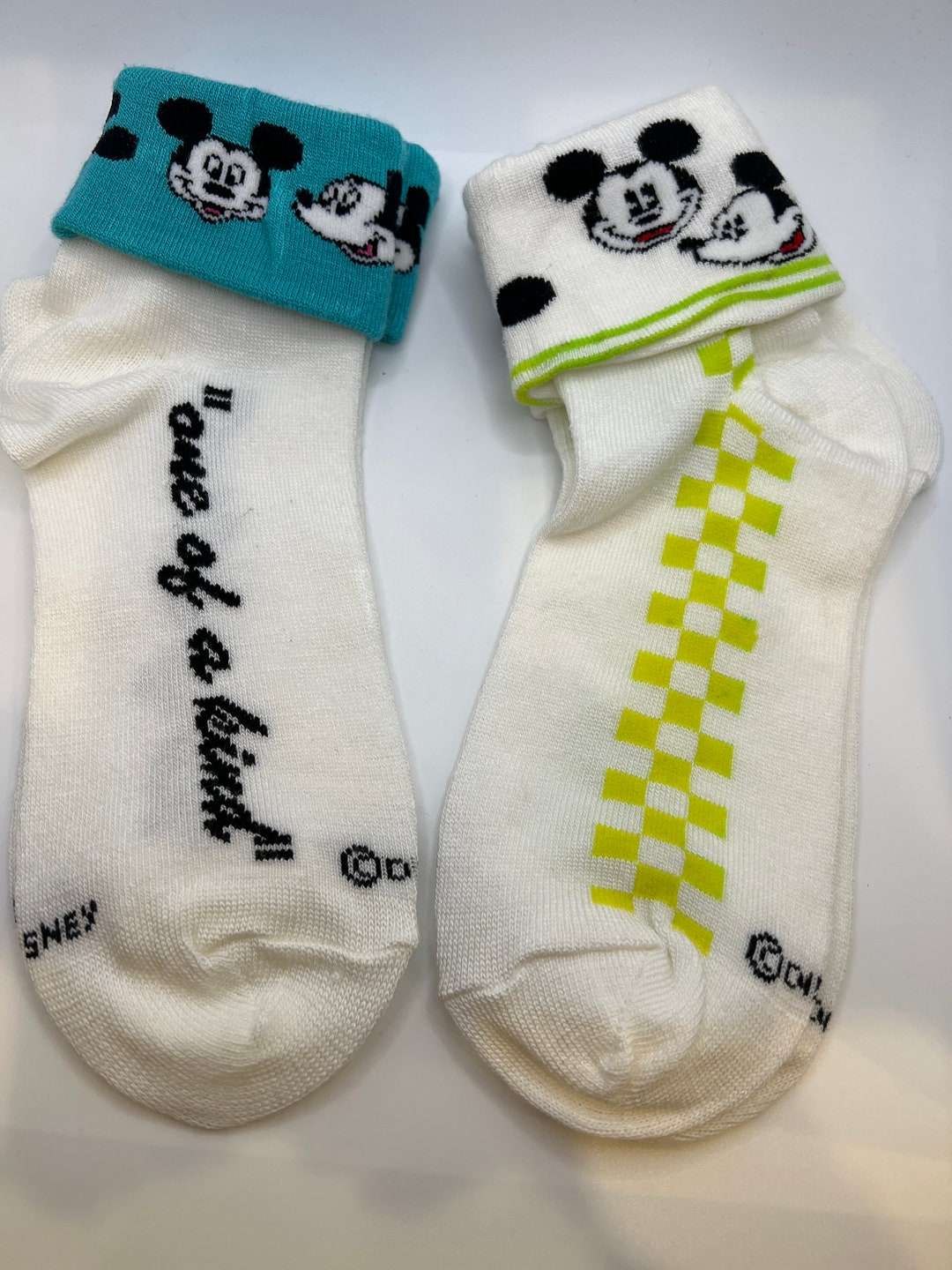 Vintage Disney Mickey Mouse Socks-3 Pair-adult Small - Etsy
