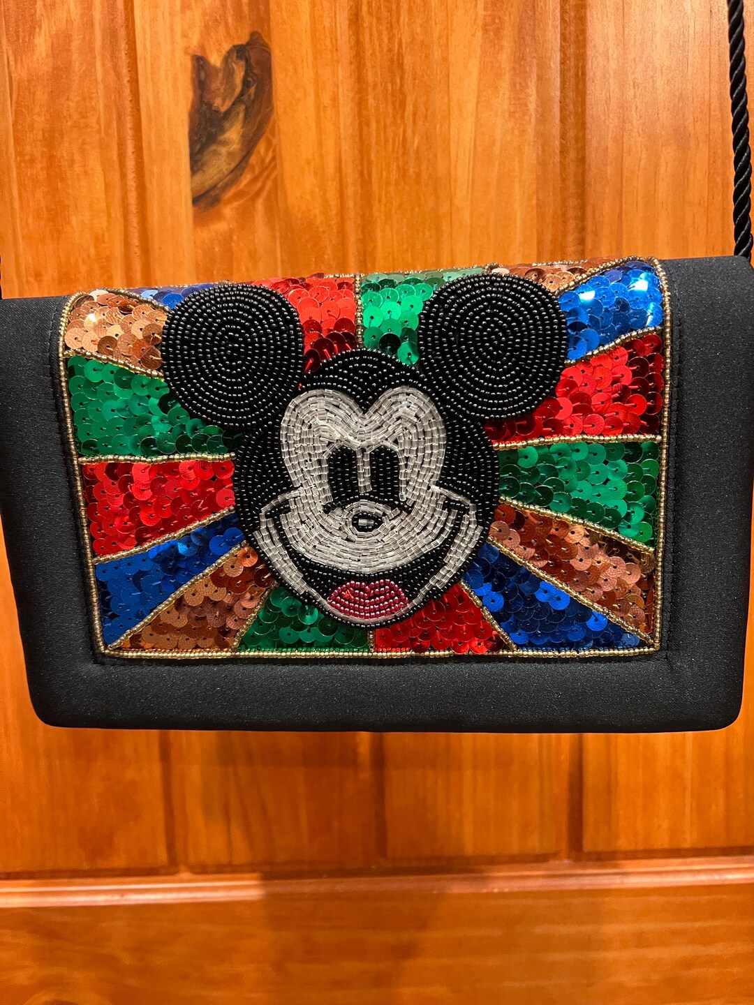 Vintage Disney Store Mickey Mouse Sequined and Beaded Clutch Purse - Etsy