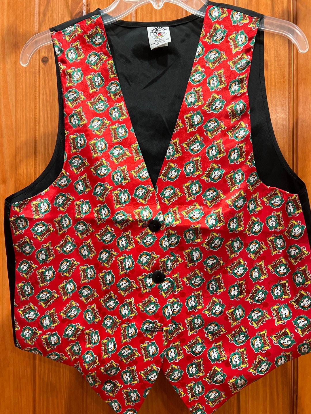 Vintage Mickey Mouse Christmas Vest-adult S/M - Etsy
