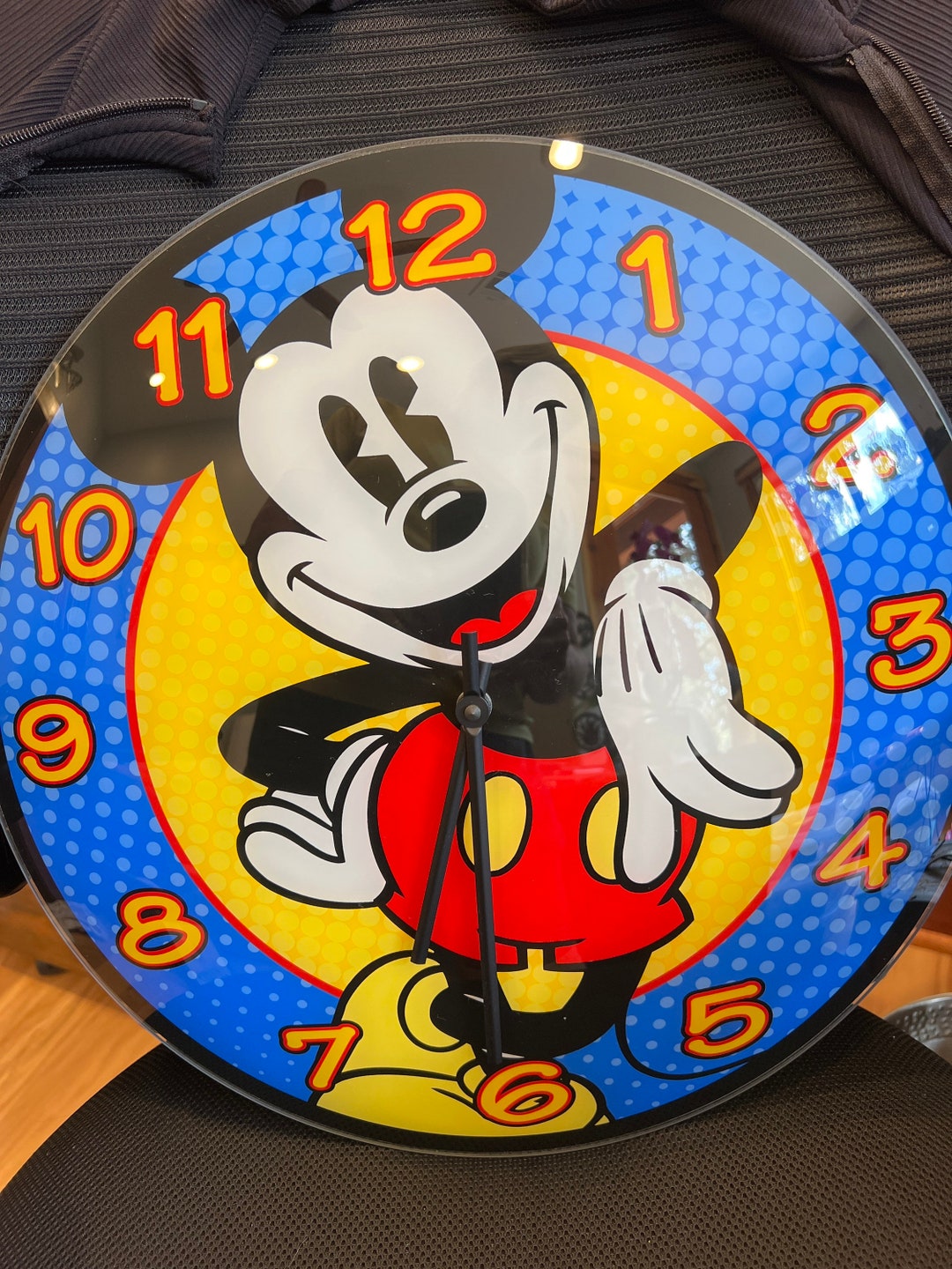 Large Ceramic Plate Style Mickey Mouse Wall Clock-hermle Quartz ...