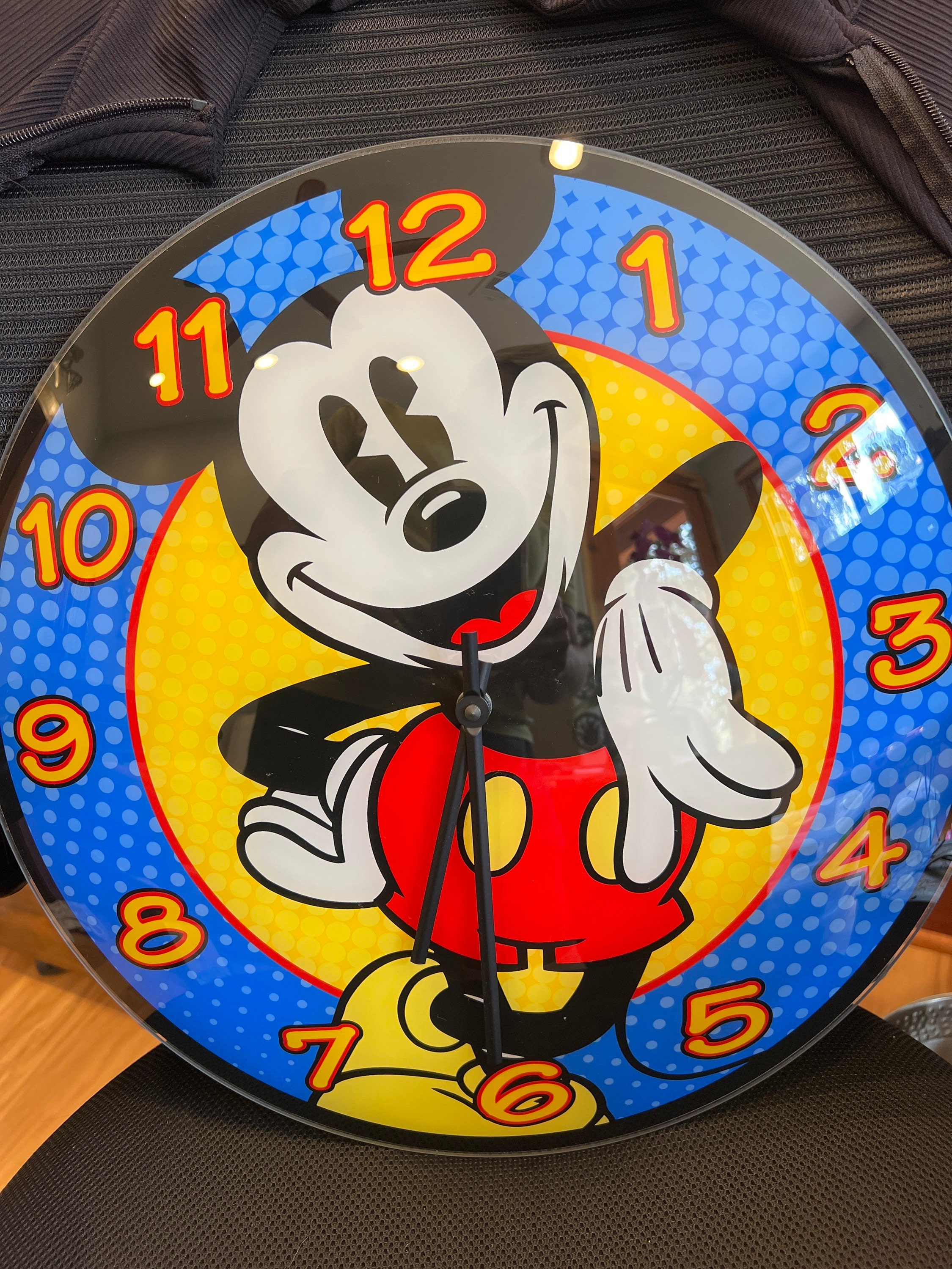 Large Ceramic Plate Style Mickey Mouse Wall Clock-hermle - Etsy