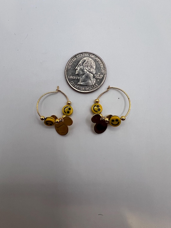 Vintage Disney Gold Tone Mickey Mouse Icon and Smile … - Gem