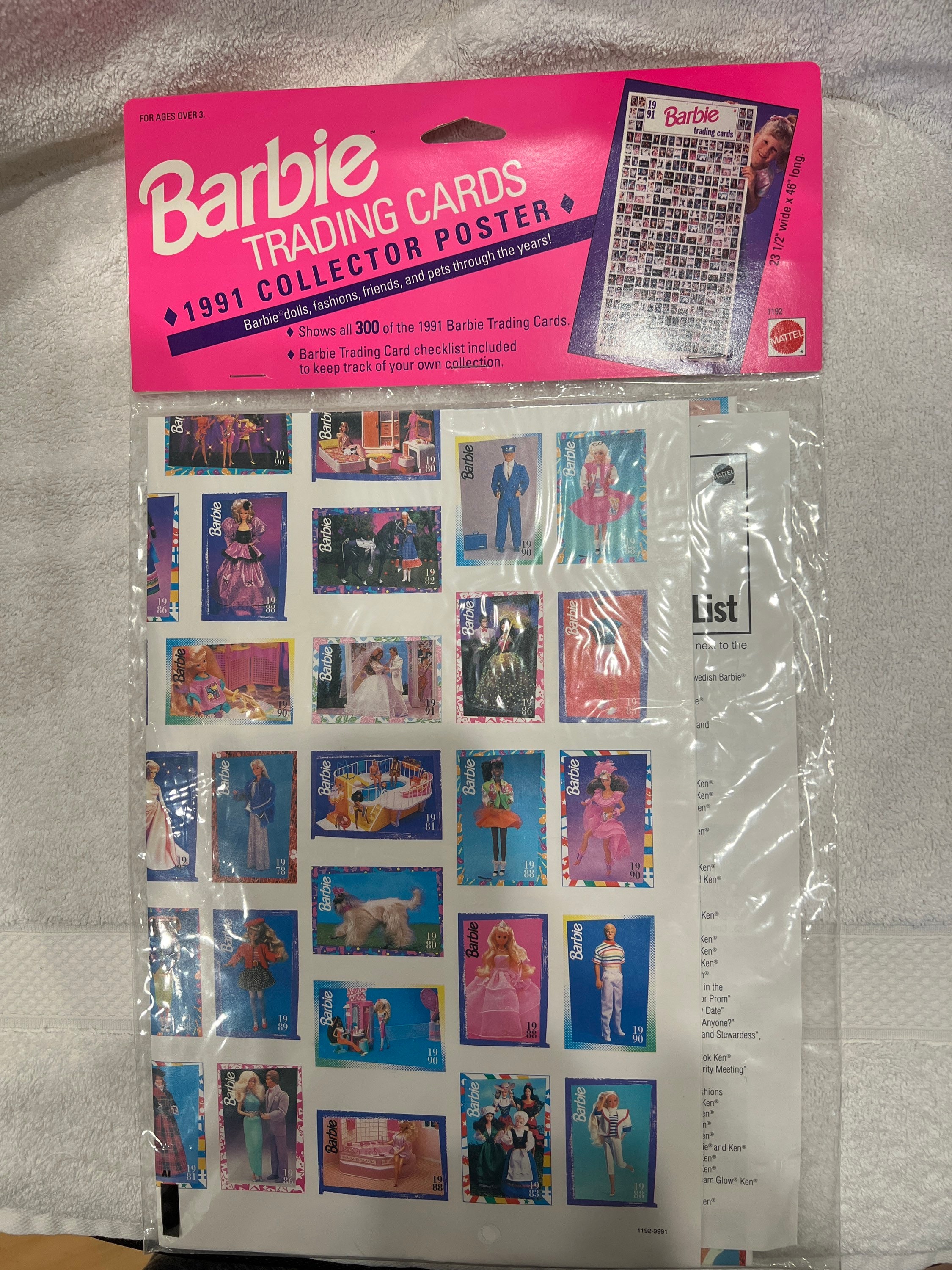 1991 Barbie Trading Cards Poster - Etsy