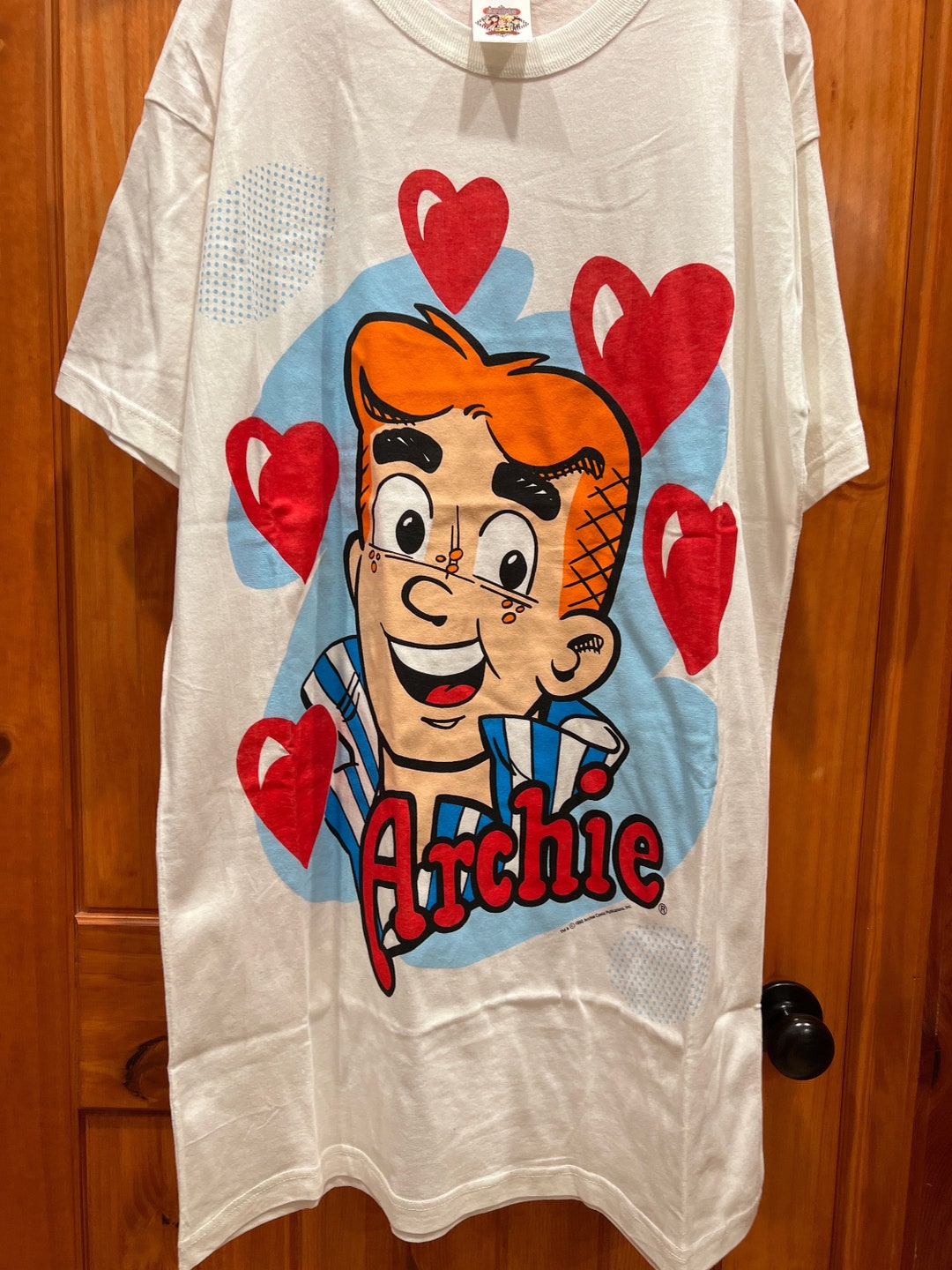 Vintage 1990s Archie Sleep-shirt-white-adult One Size - Etsy