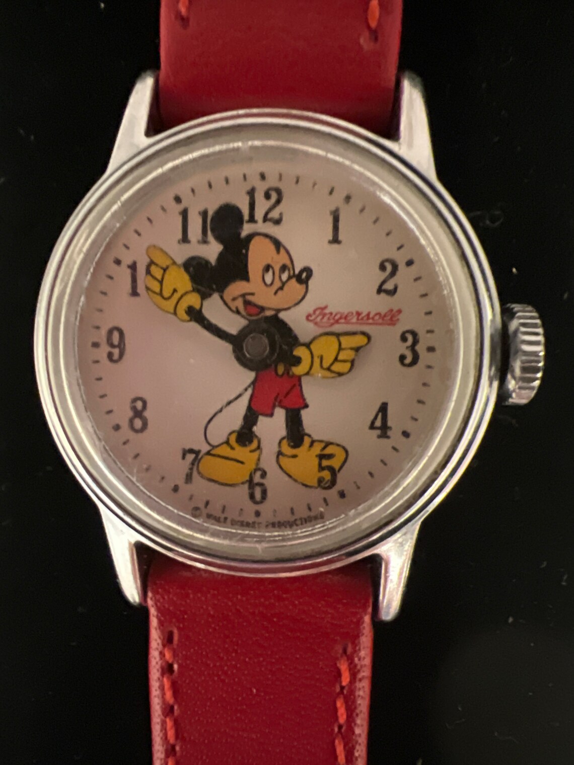 Vintage 80s Ingresoll Mickey Mouse Wind up Watch - Etsy