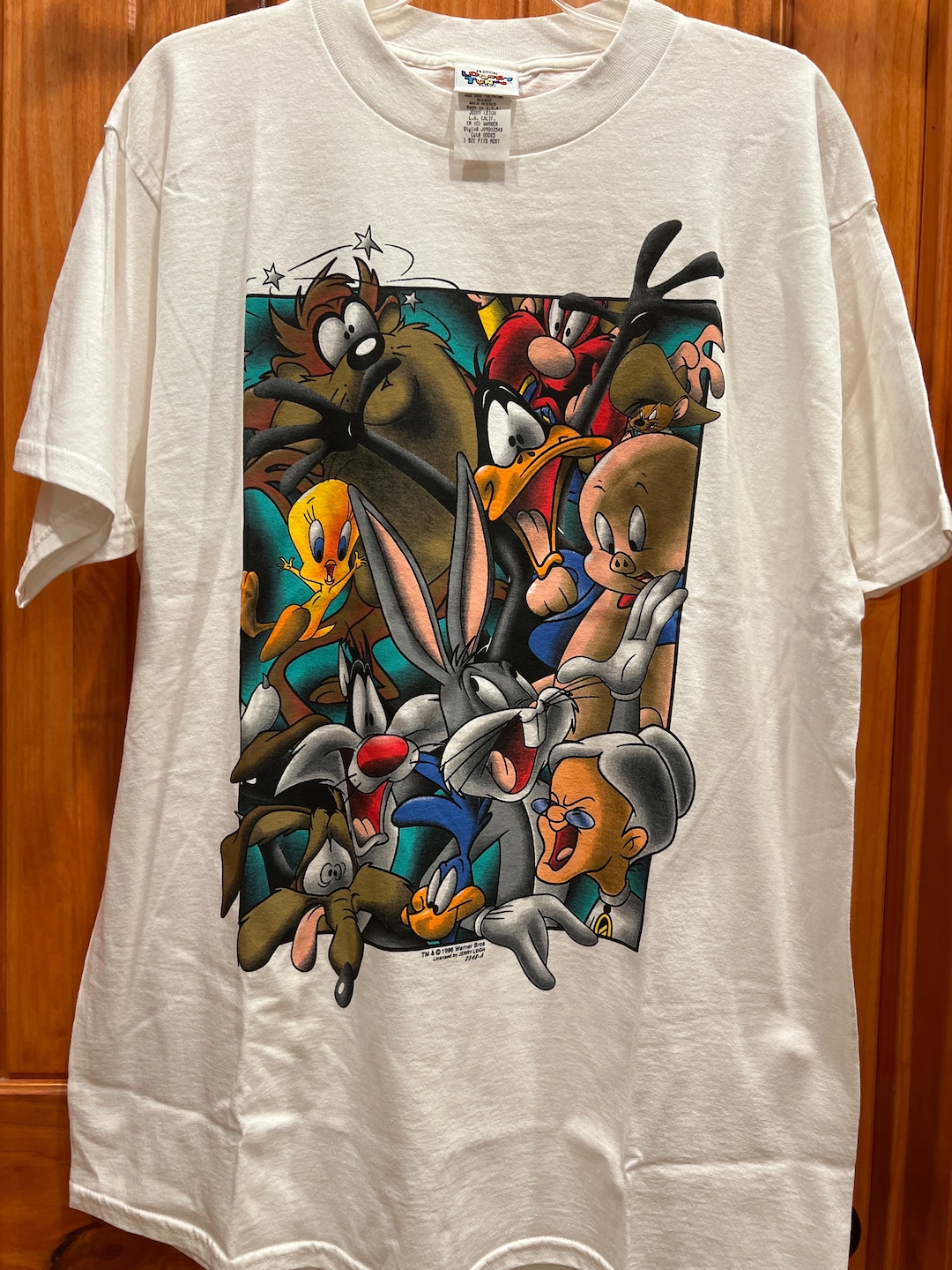 Vintage 1996 Looney Tunes Characters T-shirt-white-adult One - Etsy