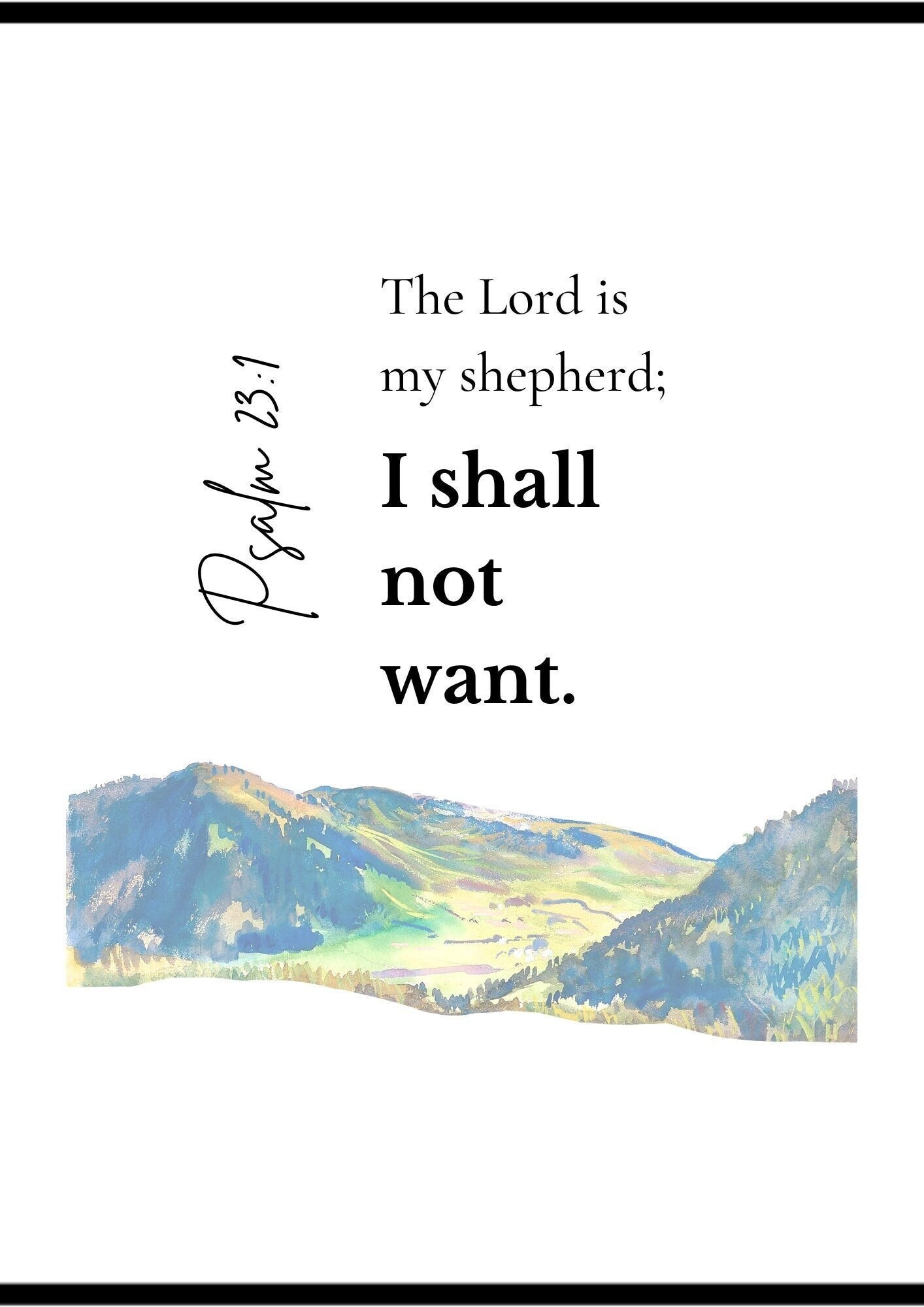 The Lord Is My Shepherd I Shall Not Want Wallpaper