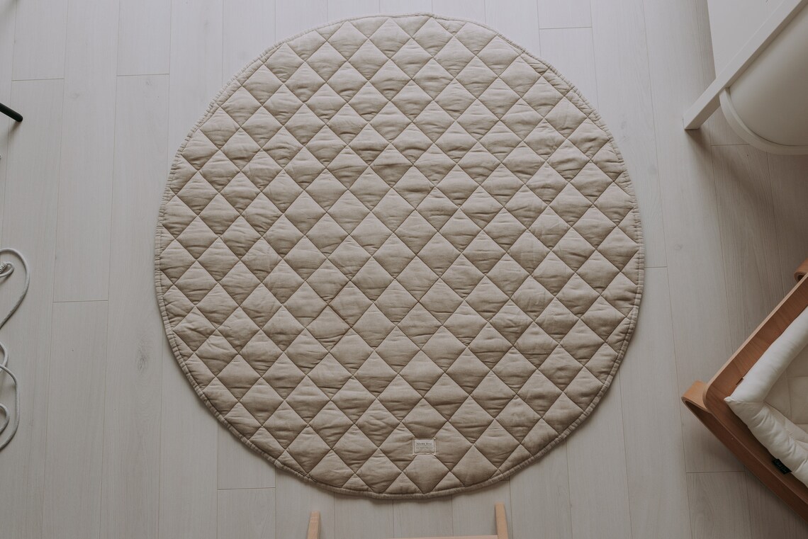 Quilted Baby Play Mat, Tummy Time Mat, Baby Change Mat, Travel Changing ...