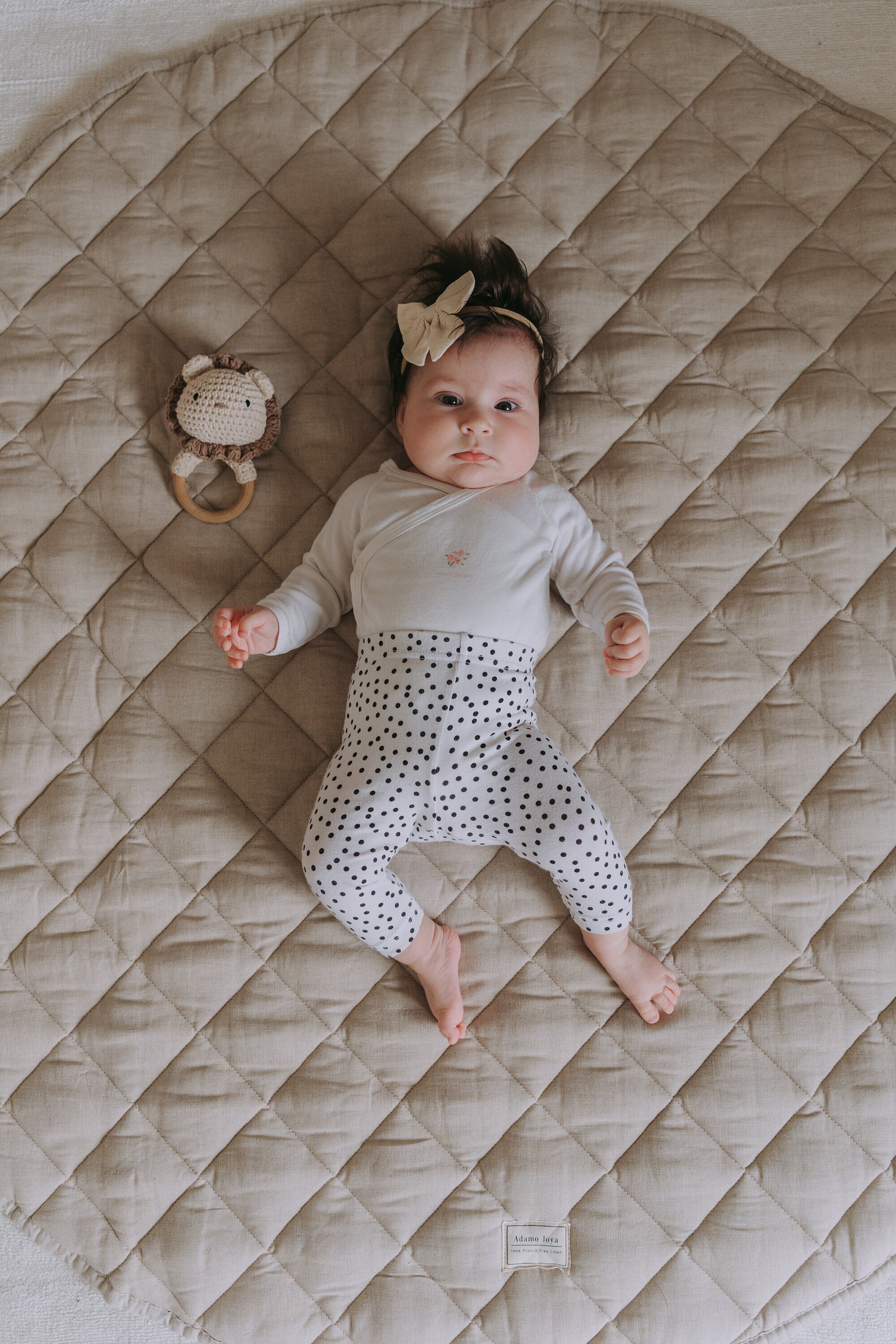 Quilted Baby Play Mat, Tummy Time Mat, Baby Change Mat, Travel Changing ...