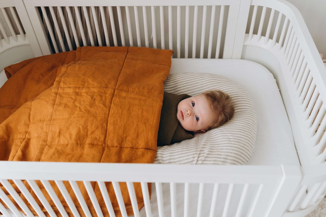 Luxury French Flax Linen Baby Blanket – Soft Breathable Cot Quilt - Etsy