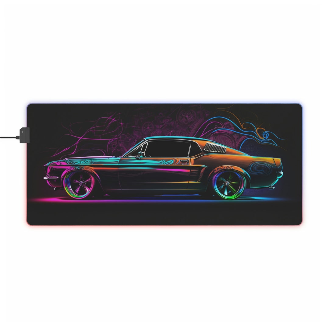Mustang Desk Pad, Illuminated, Mouse Pad XXL Mustang, Ford, Mustang ...