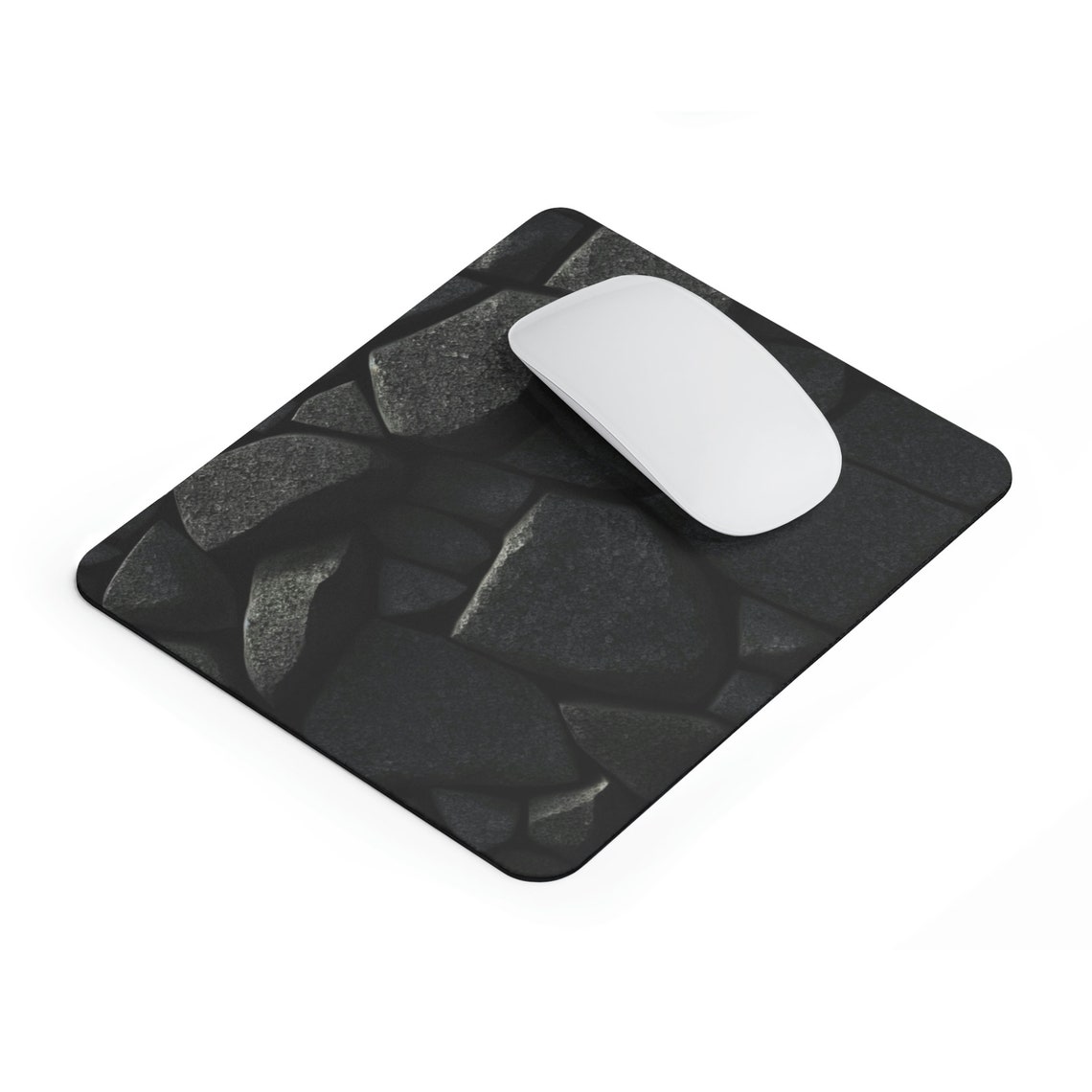 Stone Mousepad, Granite Black Stone Mousepad, Gaming Mousepad, Gift ...