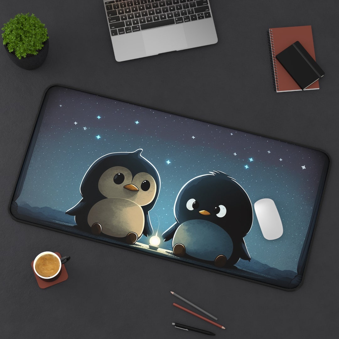 Penguin Aesthetic Mouse Pad XXL Cute Penguins Desk Mat Penguins Large ...