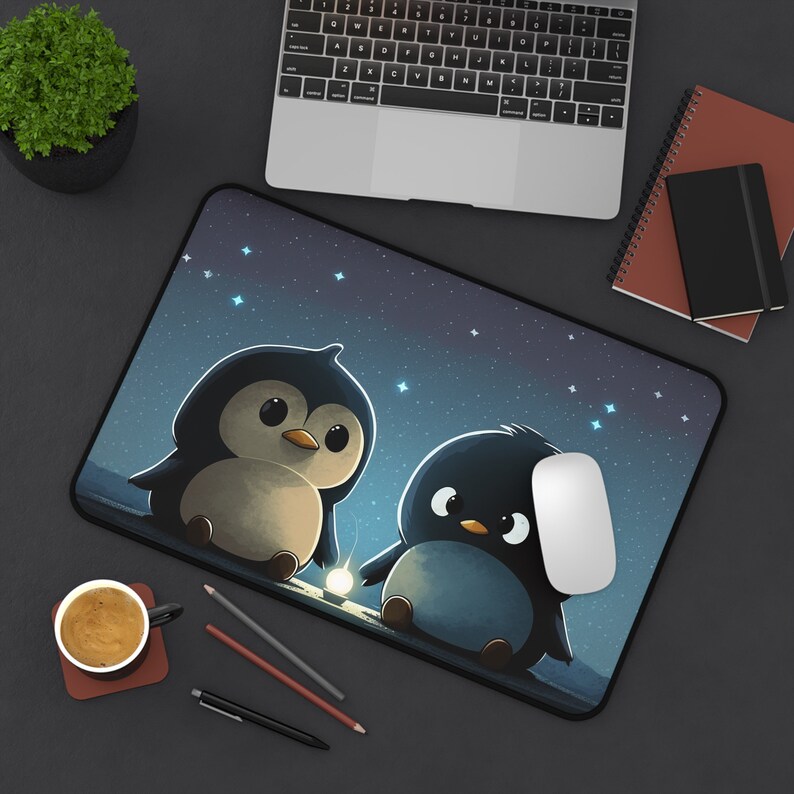 Penguin Aesthetic Mouse Pad XXL Cute Penguins Desk Mat Penguins Large ...
