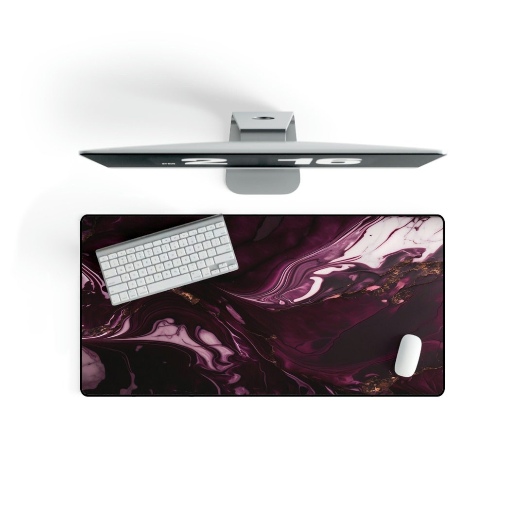 Marble Desk Pad, Purple Marble XXL Mouse Pad, Marble, Purple, Gaming ...