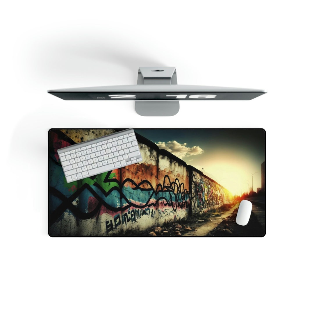 Berlin Wall XXL Desk Mats, Berlin Wall Art XXL Mousepad, Wall Mousepad ...