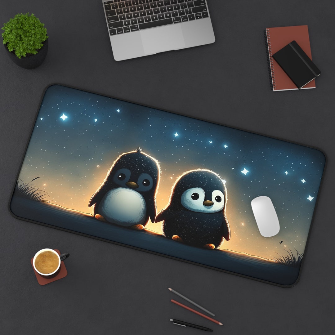 Penguin Aesthetic Mouse Pad XXL Cute Penguins Desk Mat Penguins Large ...