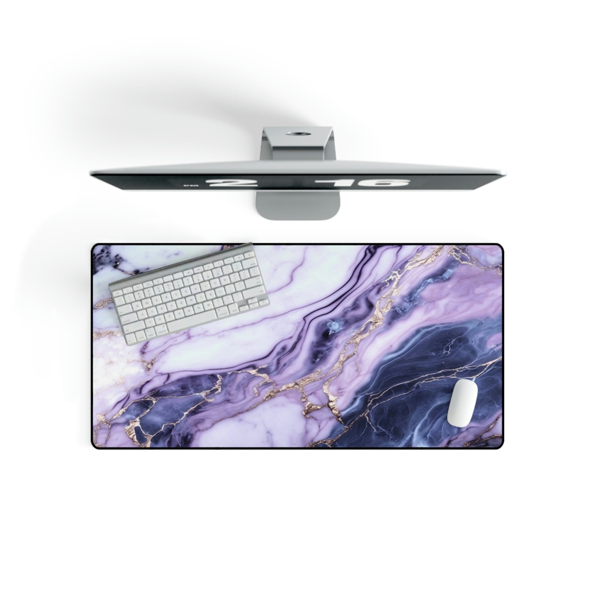 Purple Marble Desk Pad, XXL Mouse Pad, Mouse Pad, XXL, Art, Marble ...
