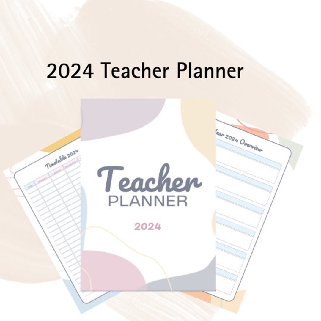Pastel Teacher Planner 2024 - Etsy