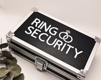 Engraved Ring Security Box, Quirky Page Boy Ring Bearer Box, Wedding ...