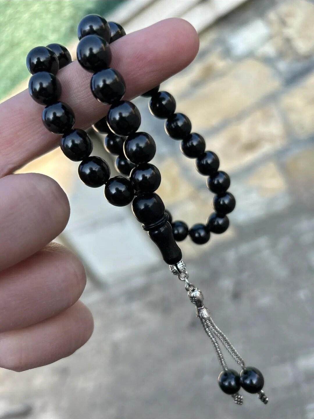 Jet Stone Oltu Rosary 10mm - Etsy