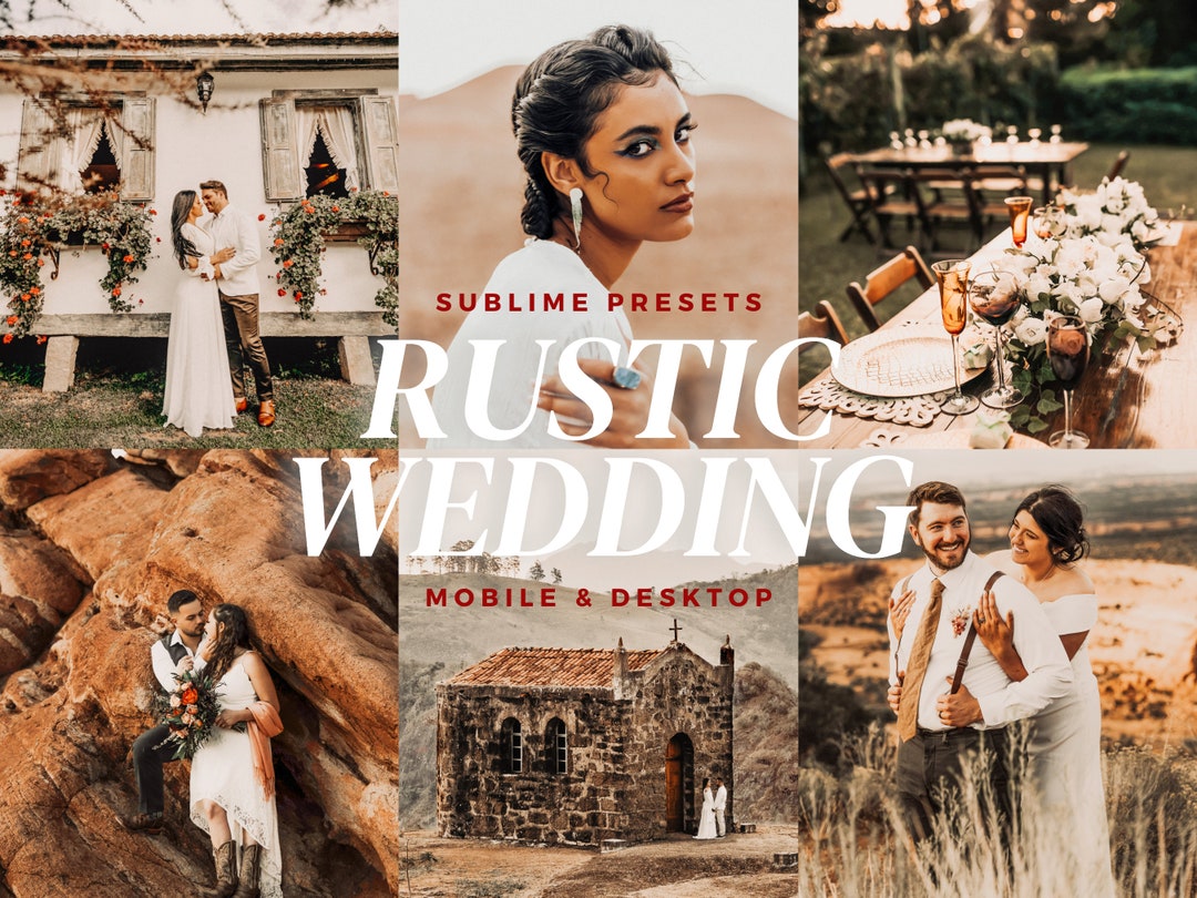 10 Rustic Wedding Lightroom Mobile & Desktop Presets, Warm Light ...