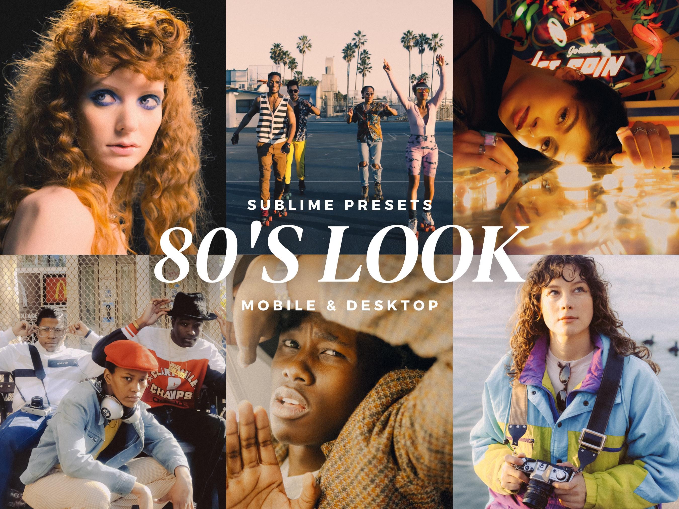 10 Retro 80's Look Lightroom Mobile & Desktop Presets, Vintage Presets ...