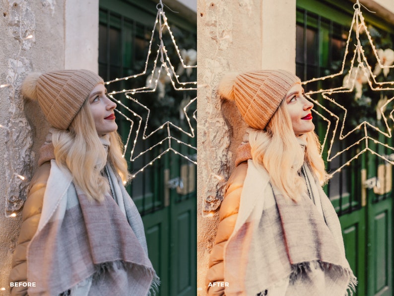 10 Christmas Lightroom Mobile & Desktop Presets, Cozy Christmas Filters ...