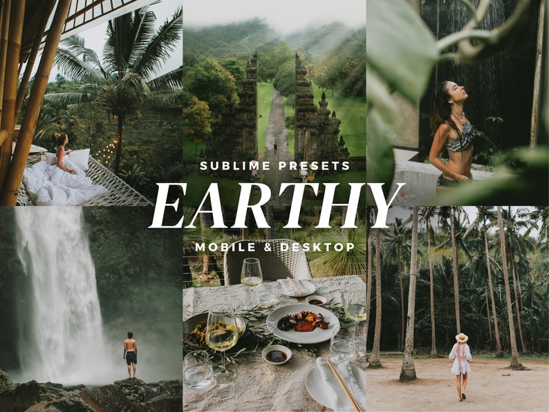 10 Earthy Lightroom Mobile & Desktop Presets, Tropical Aesthetic Presets, Summer Beach Presets ...