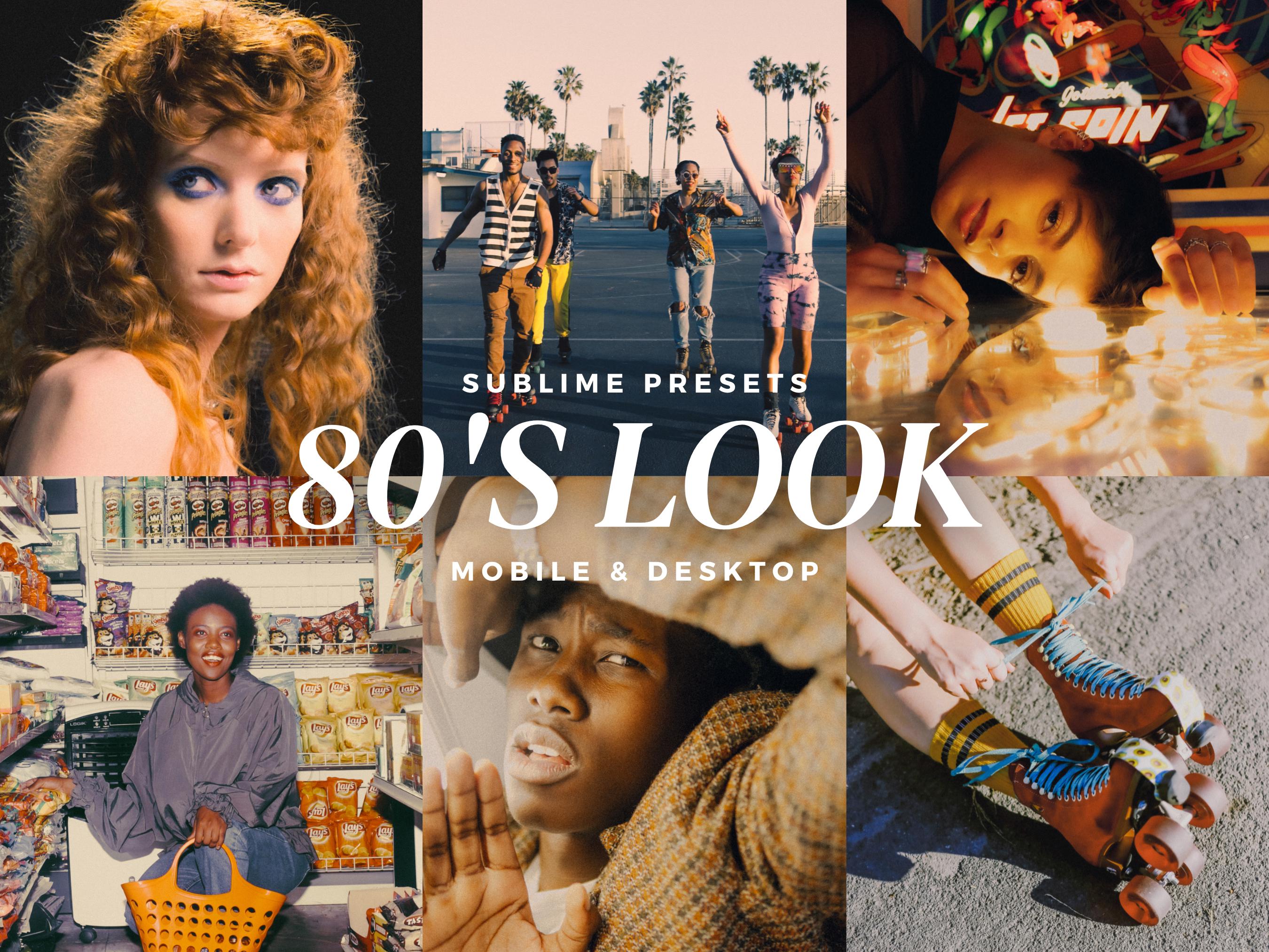 10 Retro 80's Look Lightroom Mobile & Desktop Presets, Vintage Presets ...