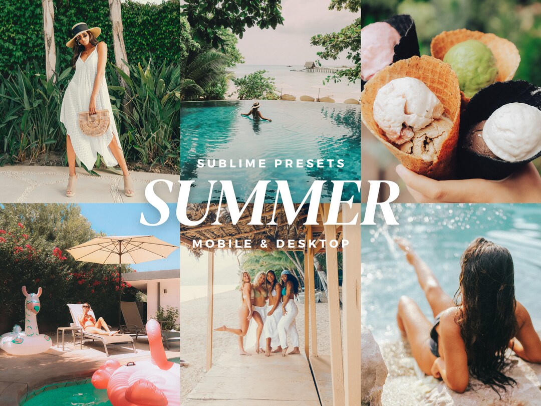 10 Summer Lightroom Mobile & Desktop Presets, Beach Filters for ...