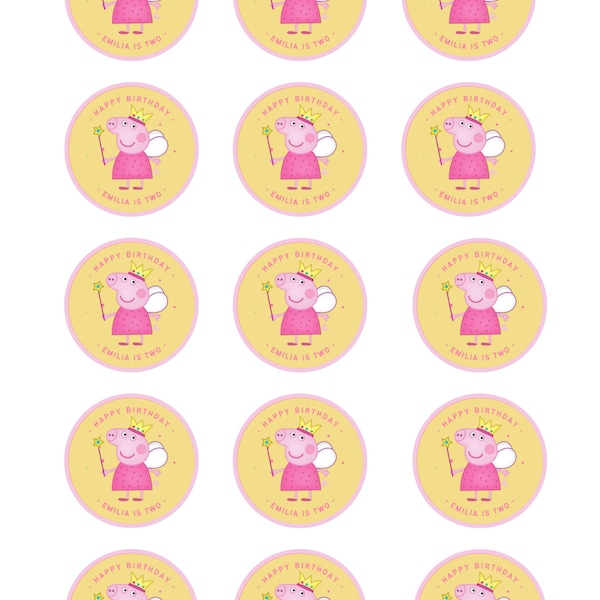 Printable Peppa Pig Stickers - Etsy