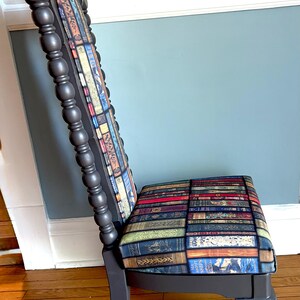 Book Lovers Chair | Upcycled Antique Literary Accent Piece - Etsy