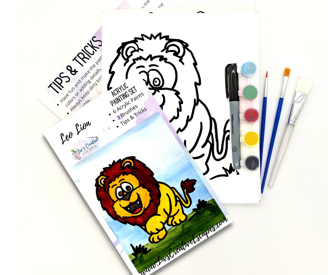Leo Lion Painting Kit - Etsy